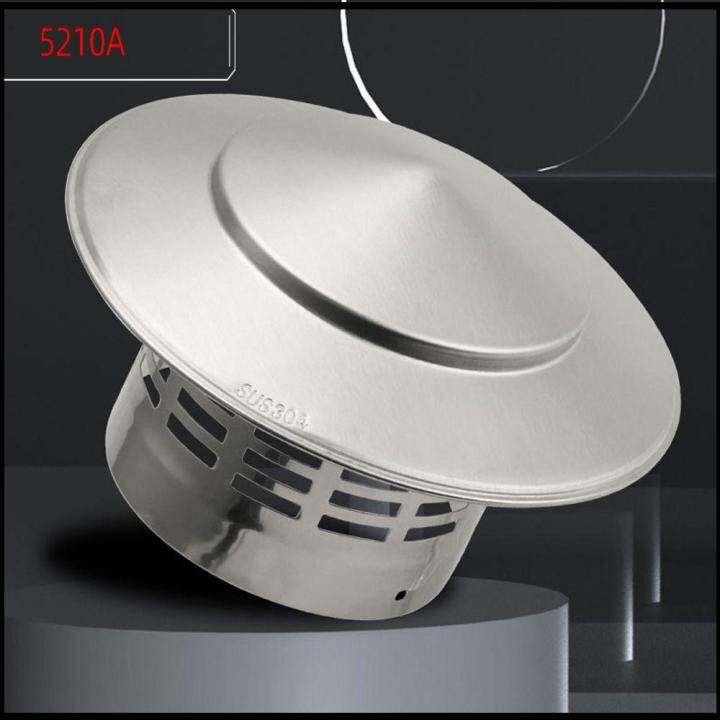 5210A เหล็กสแตนเลสสตีล ฝาปิดปล่องไฟ 75-200มม. เครื่องดูดควันควันไอเสีย ฝาครอบป้องกันท่อเตา มี ...