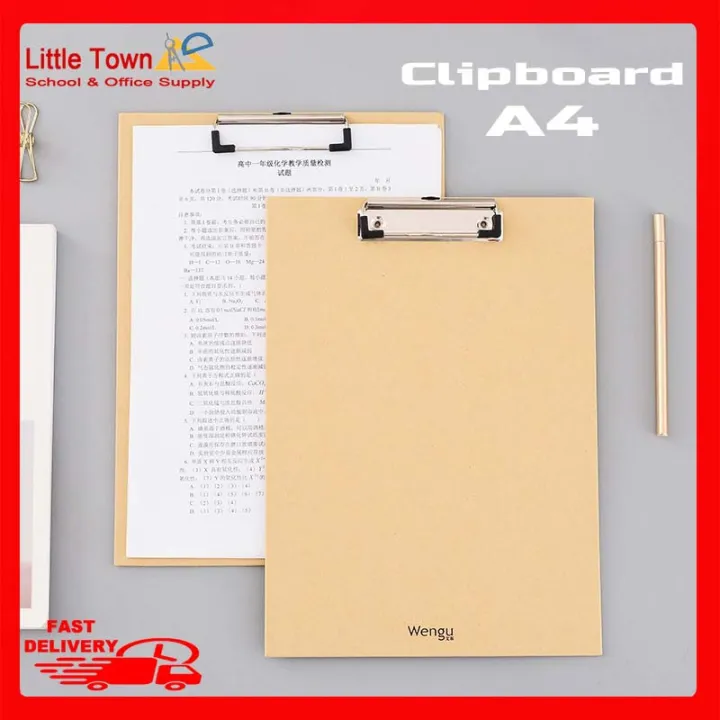 Clipboard / Cardboard flat type metal clip A4 size | Lazada PH