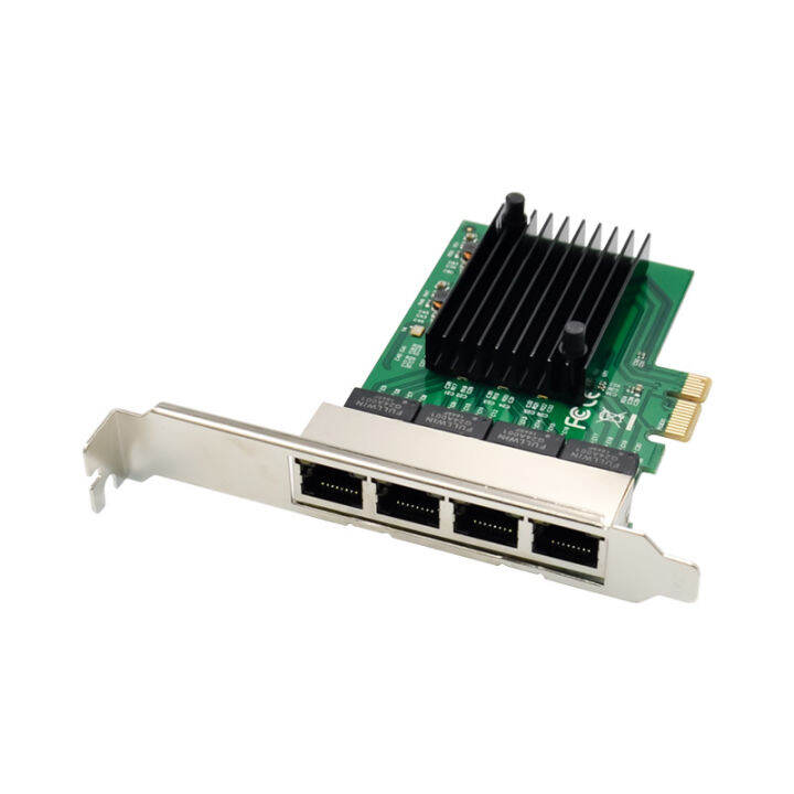 PCIe To 4 x RJ45 Quad RJ45 10/100/1000M Gigabit Lan Ethernet NIC Network Card Nics RTL8111F For ...