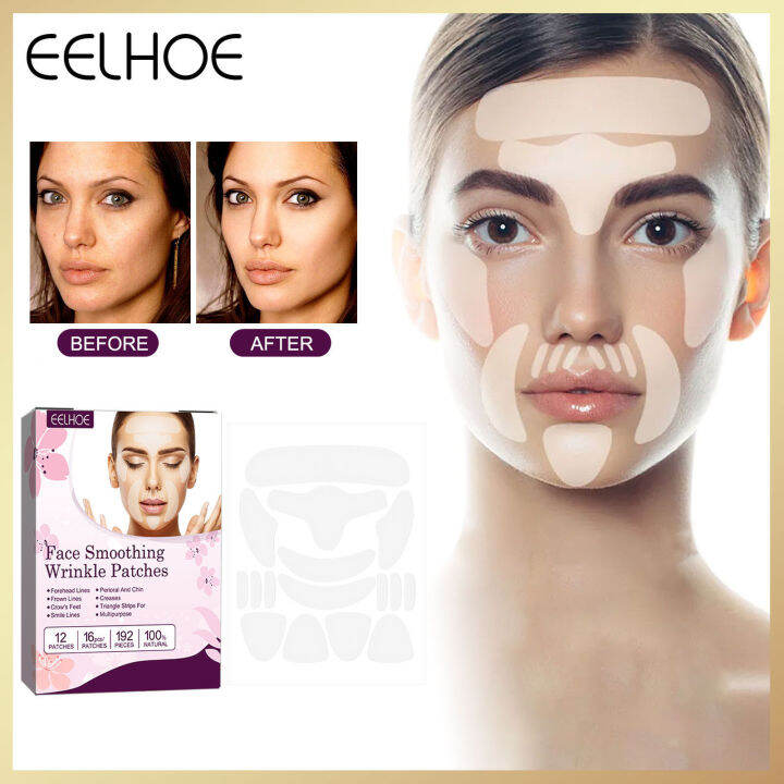 Eelhoe Facial Smooth Anti-Wrinkle Patches Face หน้าผากคอริ้วรอยตาสายตัวลอกสติ๊กเกอร์แผ่น Cheek ...