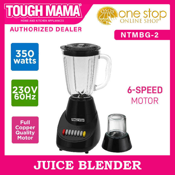 Tough Mama Original 3 Blade Glass Juice Blender with Miller 1.5L NTMBG ...