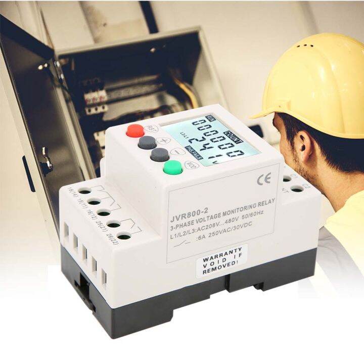 3 Phase Voltage Monitor Voltage Monitoring Relay JVR800-2 Sequence ...