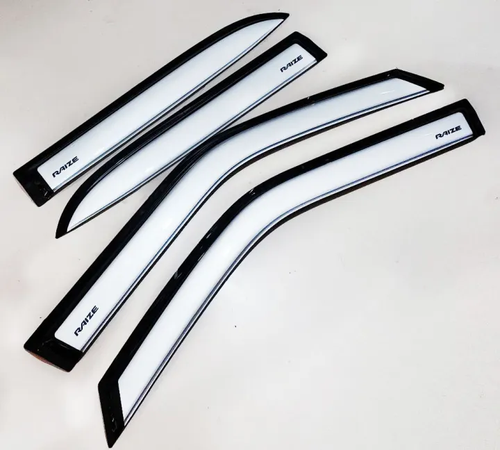 Toyota Raize 2022 Solid Two Tone Black Silver Design Rain Gutter Door ...