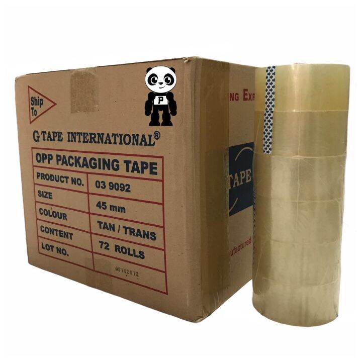 G Tape Lakban Bening 1 Karton Isi 72 Rol Sealing Tape 45mm X 60 Yard ...