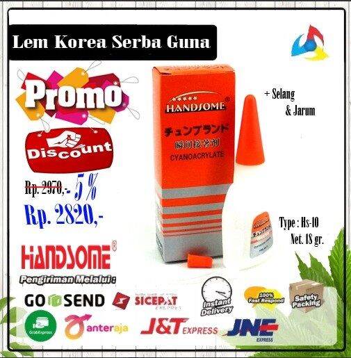 Lem Korea Handsome / Promo Lem Serba Guna HS-10 1 Box Isi 50 Pcs | Lazada Indonesia