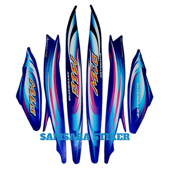 Stiker Body Motor Yamaha Mio Sporty 2007 Biru Full Set | Lazada Indonesia