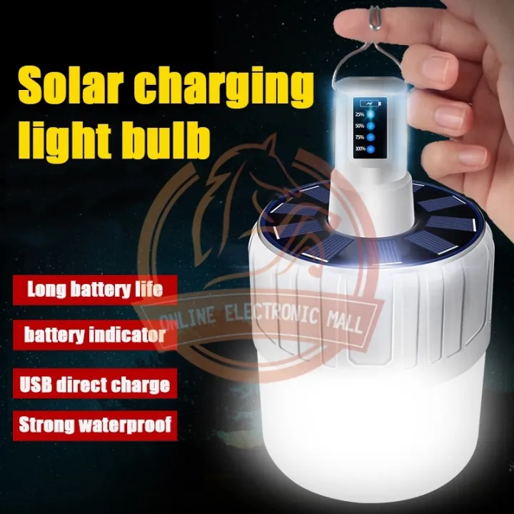 Happy Life Hall Solar/USB Rechargable LED Bulb Outdoor Lighting ...