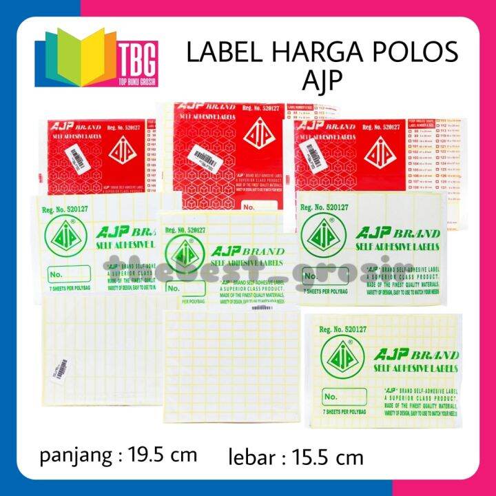 1 PACK KECIL (7 LEMBAR) LABEL POLOS AJP / STICKER LABEL / SELF ADHESIVE LABELS / LABEL UNDANGAN ...