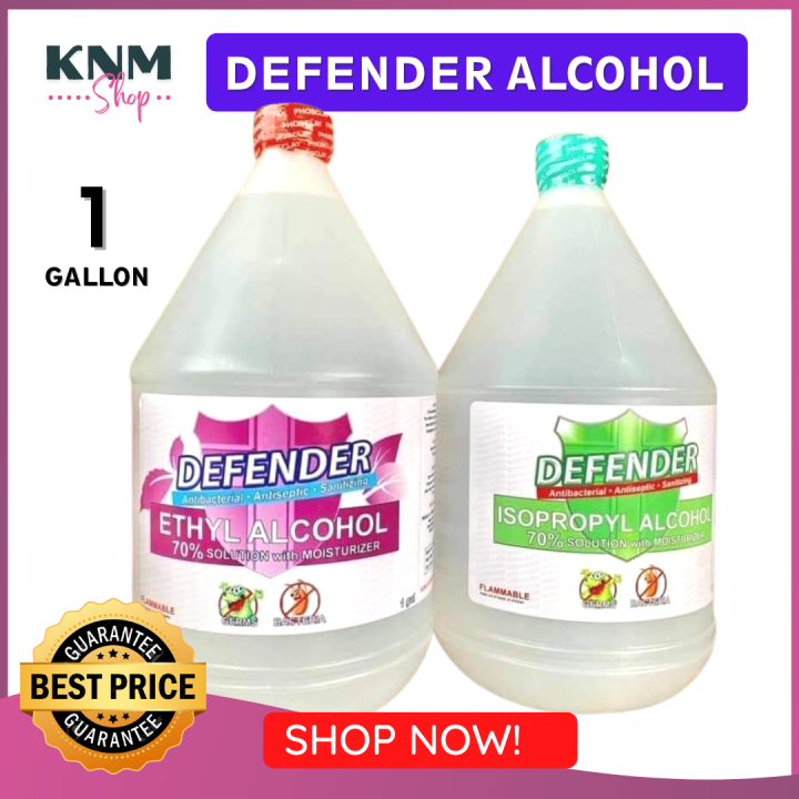 KNM Defender Alcohol 1 Gallon Alcohol 70% Defender Ethyl Alcohol ...