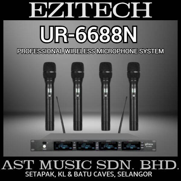 EZITECH UR6688N PROFESSIONAL WIRELESS MICROPHONE SYSTEM | Lazada