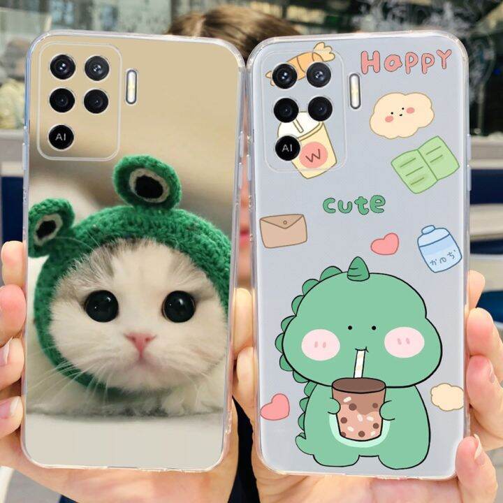 เคสสำหรับ Oppo A94 4G ปลอกซิลิโคนนิ่มผ้าหุ้มหลังทาสีแฟชั่นน่ารัก ...