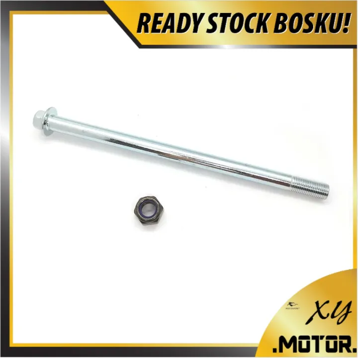 WAVE125 REAR WHEEL SHAFT WITH NUT TAIWAN / REAR WHEEL SHAFT WAVE125 ...