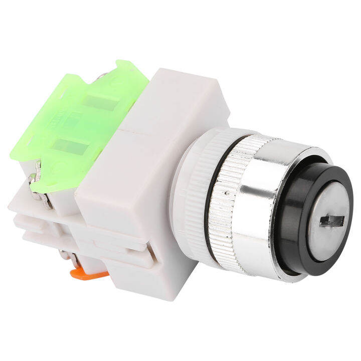 220V 2 Position Key Operated Rotary Switch Plastic Key Operate Push Button with 2 Keys 22mm ...