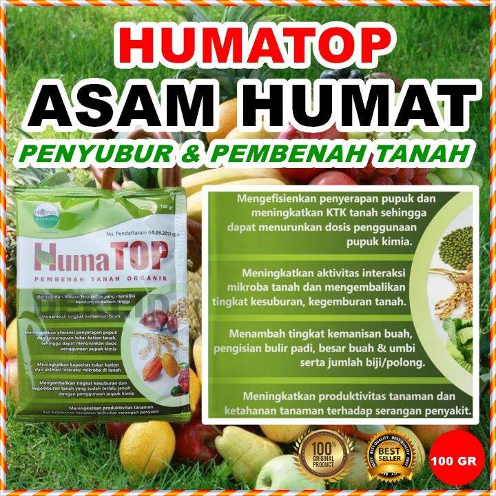 Asam Humat Humatop 100 Gram Pupuk Organik Pembenah Tanah Humic Acid Fulvat Premium Grade Huma ...