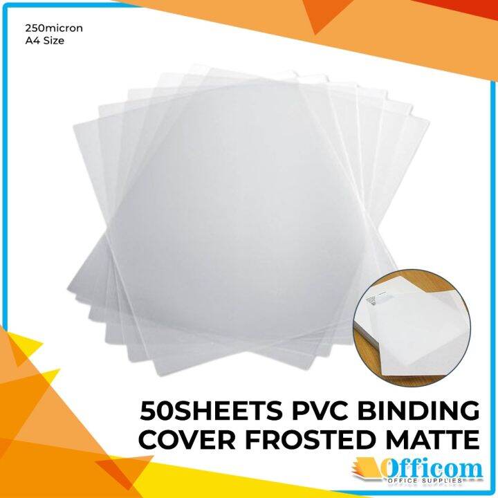 50sheets PVC Binding Cover Frosted Matte 250micron A4 Size | Lazada PH