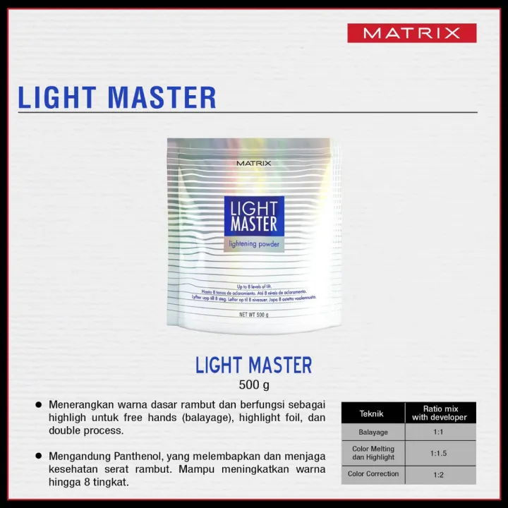 Matrix Light Master Lightening Powder (bleaching) 500 gr | Lazada Indonesia