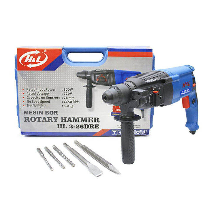 H&L Mesin Bobok Beton Rotary Hammer Bor Listrik Sds 3 Fungsi H&L Mesin ...