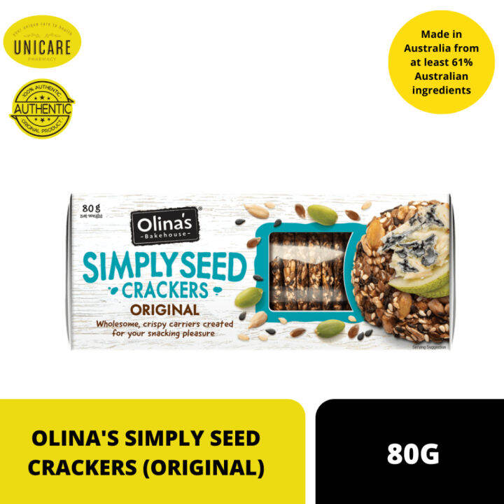 OLINA'S SIMPLY SEED CRACKERS (ORIGINAL) 80G | Lazada