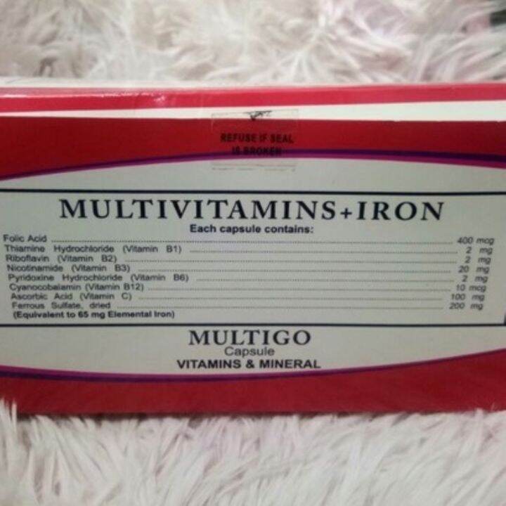 QAWEZX Multivitamins Multigo generic of Stress tabs 10 capsules only | Lazada PH