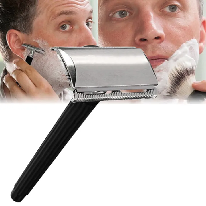 Classic Traditional Steel Stainless Shaver Manual Edge Double Razor ...