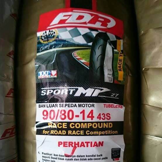 BAN FDR Sport MP27 90/80 Ring 14 Ban Motor Kering Race soft compound MP ...