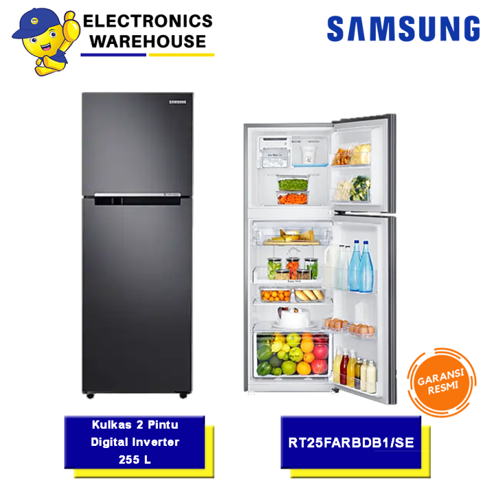 SAMSUNG Kulkas 2 Pintu RT25FARBDB1 dengan Digital Inverter Compressor ...
