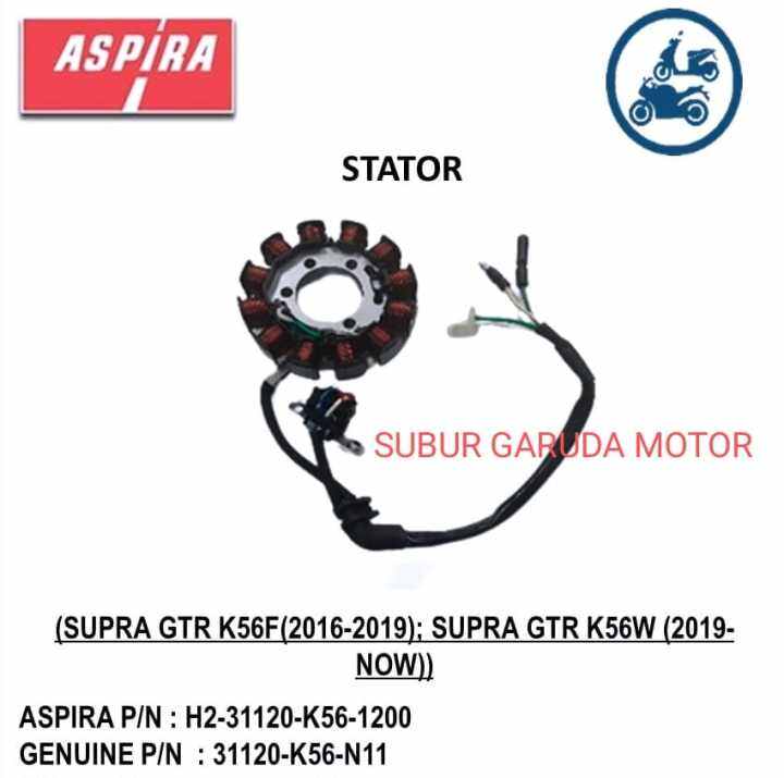 SPUL SET SUPRA GTR 150 SONIC TIPE K56 MERK ASPIRA SPULL LAMPU DENGAN ...