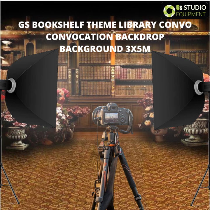 GS Bookshelf Theme Library Convo Convocation Backdrop Background 3x5m ...