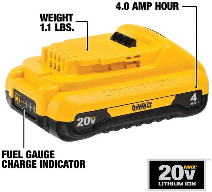 DEWALT DCB240 แบตเตอรี่ 20V MAX* Compact 4Ah. ใหม่ล่าสุด ของแท้100% ...
