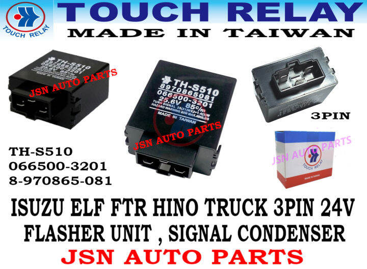 TH-S510 3PIN 24V FLASHER UNIT SIGNAL CONDENSER ISUZU TRUCK FTR FVR EXR ...