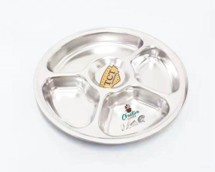 5n1 Divider Plate Stainless Steel Bento Box Plate ( 8008 ) | Lazada PH
