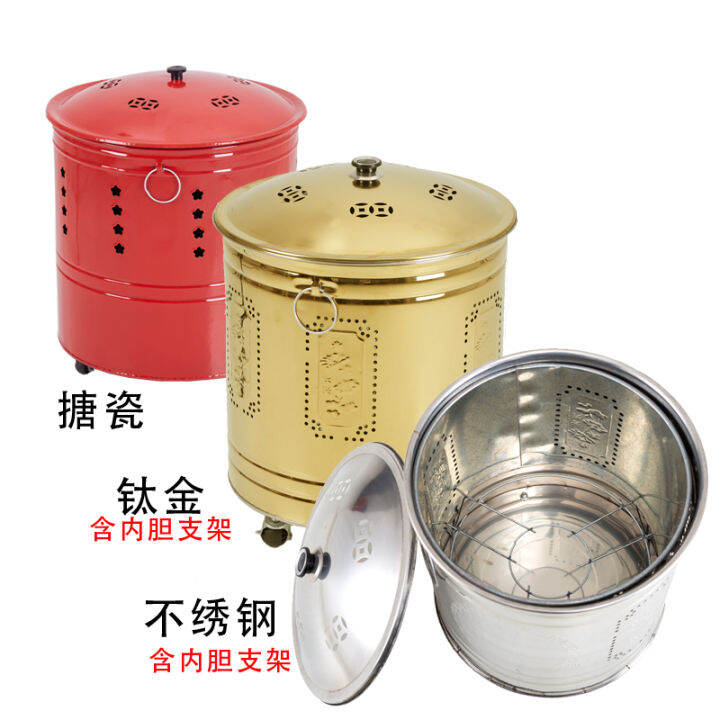 Paper money burning barrel stainless steel gold burning barrel ...