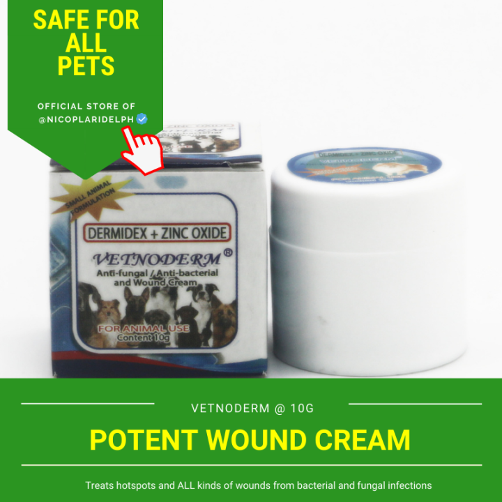 Vetnoderm Antifungal and Antibacterial Cream for Wounds, Hot spots and ...