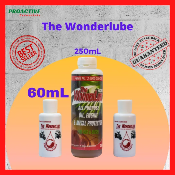 The Wonderlube All Organic Engine Oil Treatment Formula 60ML, 250ML ...