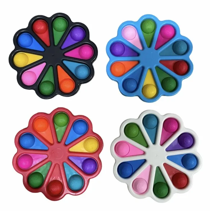 Flower Bunga Pop It Simple Dimple Toy TikTok Fidget Toys Mainan ...