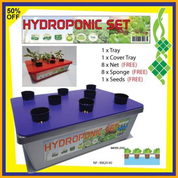 SET Basic For Beginner Raya Hidroponik SET / Hydroponic Kit Starter 8 Nett Full SET From Urban ...