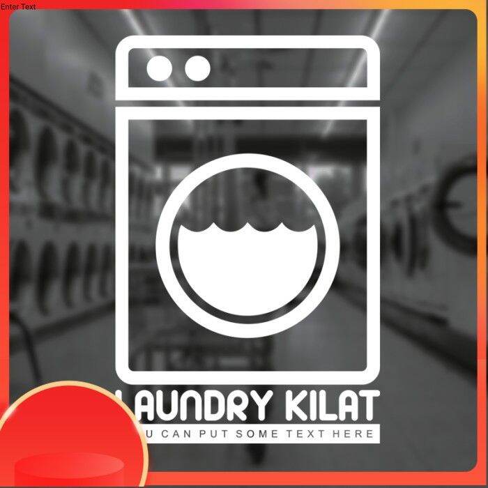 NEW Cutting Sticker Laundry Kilat Custom Stiker Kaca Tembok Cuci Wall ...