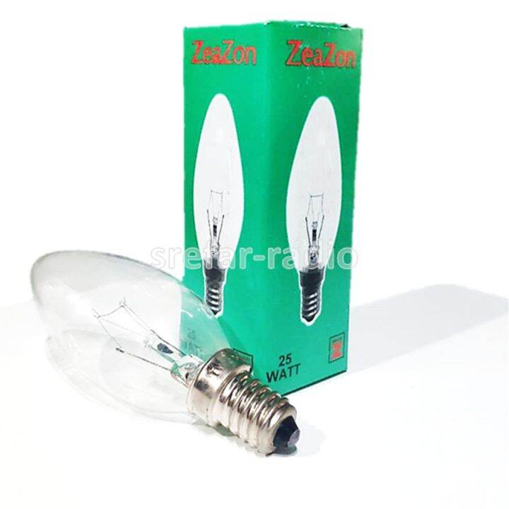 หลอดจำปา ZeaZon 25W E14S 220-240V ใส | Lazada.co.th