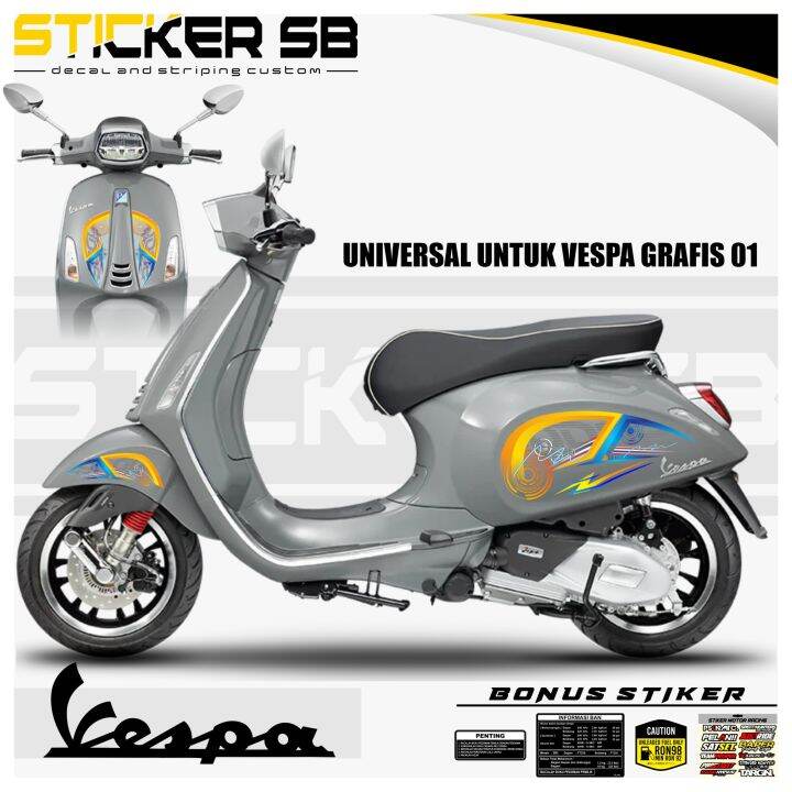 STRIPING VESPA MATIC - STRIPING VINYL CHROME HOLOGRAM VESPA MATIC ...