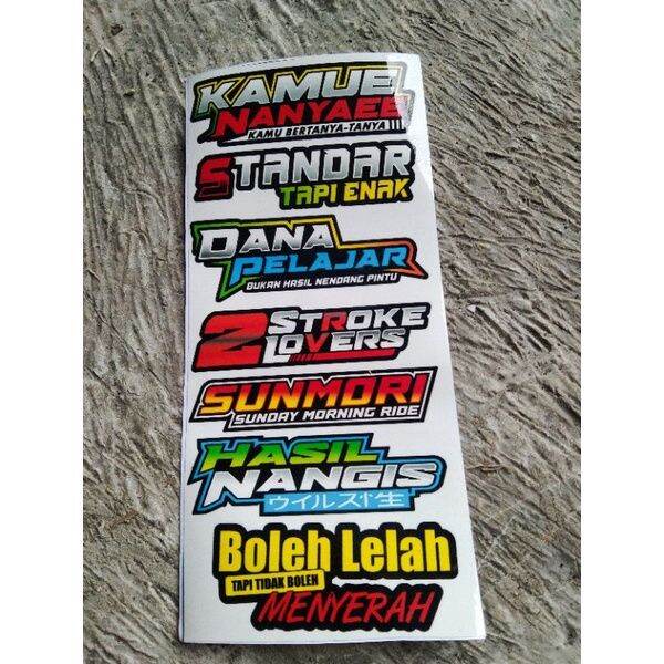 STIKER PACK KATA KATA RACING KEREN MURAH | Lazada Indonesia