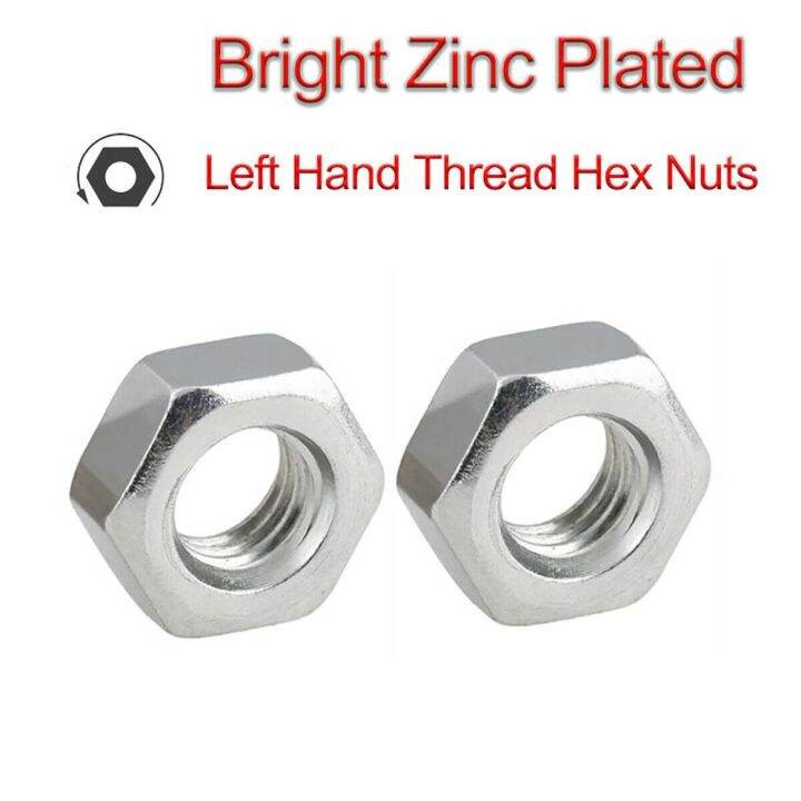 Left Hand Thread Hex Nut Metric M5 M6 M8 M10 Zinc Plated Carbon Steel ...