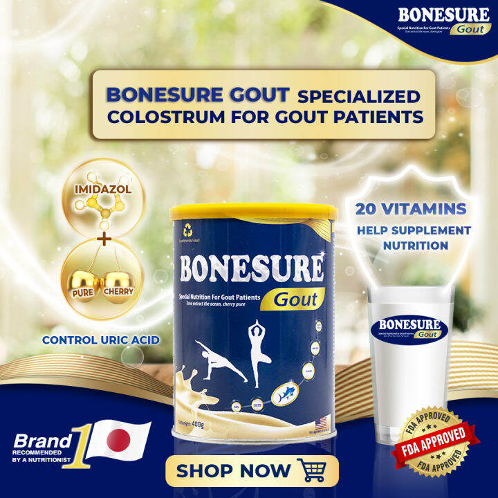 Bonesure Gout Milk Colostrum 400 gms treatment for gout | for Uric acid | Lazada PH