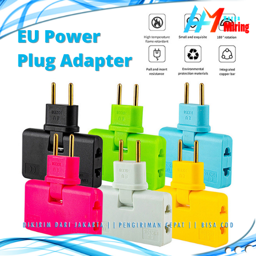 HM Power Socket Plug in 3 Lubang Stop kontak Steker Lipat Colokan ...