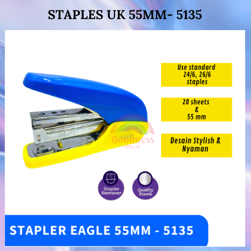 STAPLES KERTAS / JEPRETAN KERTAS EAGLE / STAPLER EAGLE BESAR /STAPLES ...