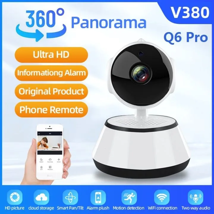 V380 Q6 Pro IP camera CCTV camera Smart HD 1080P Night Vision Two-Way ...