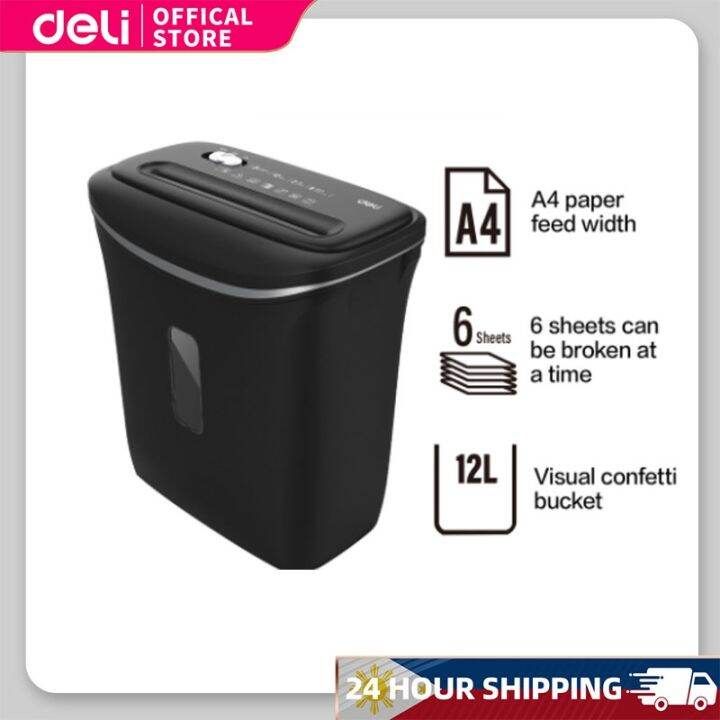 digital product Deli Automatic Cutting Paper Shredder 12L 15L Portable ...