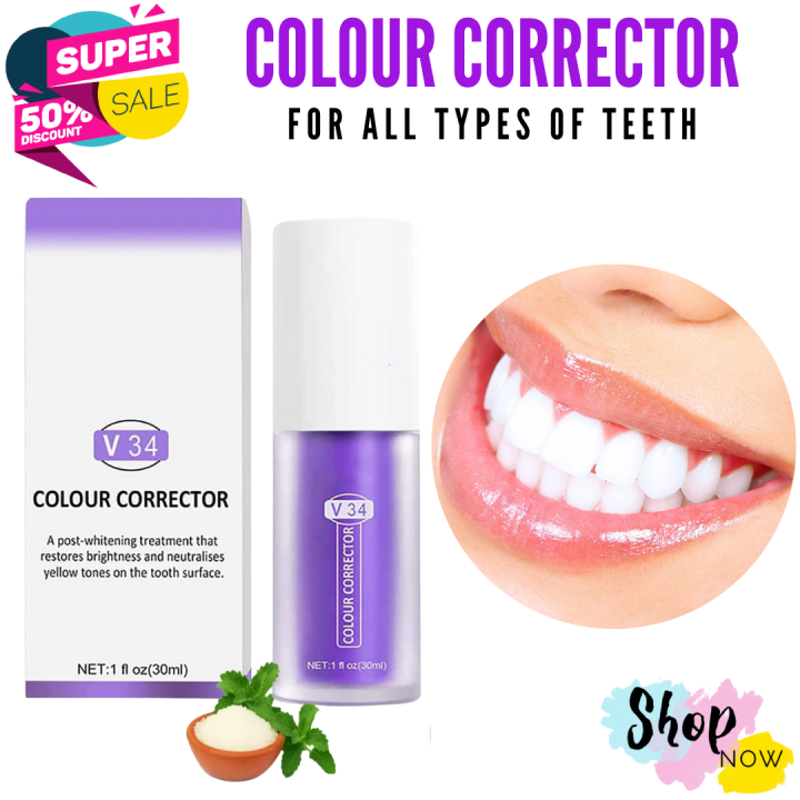 ORIGINAL Teeth Brightening Whitening V34 Colour Corrector Dental ...