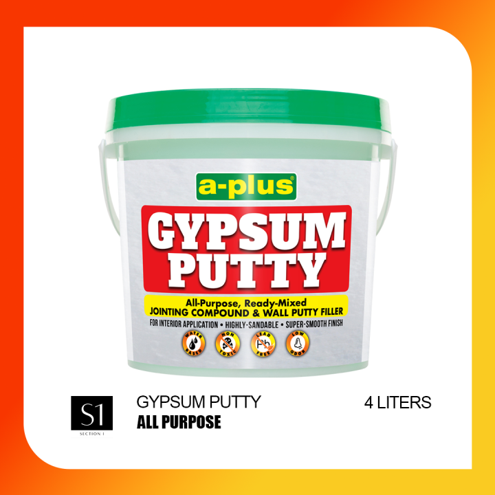 Section One - Gypsum Putty Water Based 1L For filling joints, holes ...
