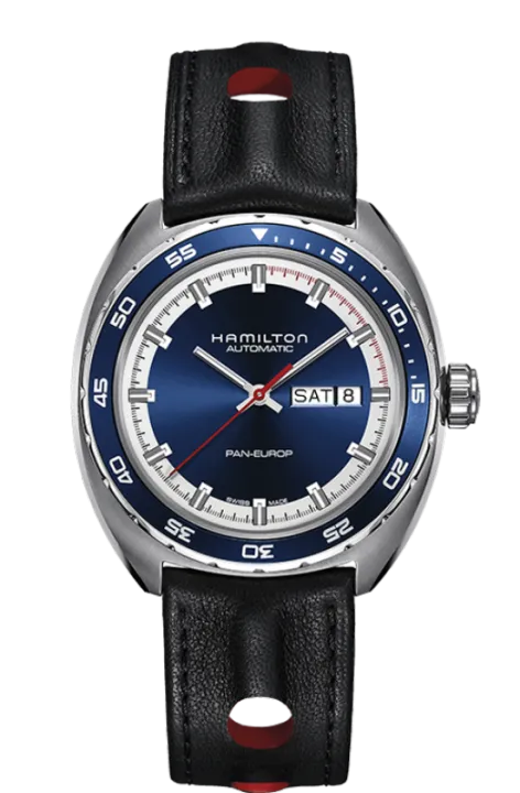 Hamilton AMERICAN CLASSIC PAN EUROP DAY DATE AUTO นาฬิกาสำหรับผู้ชาย ...