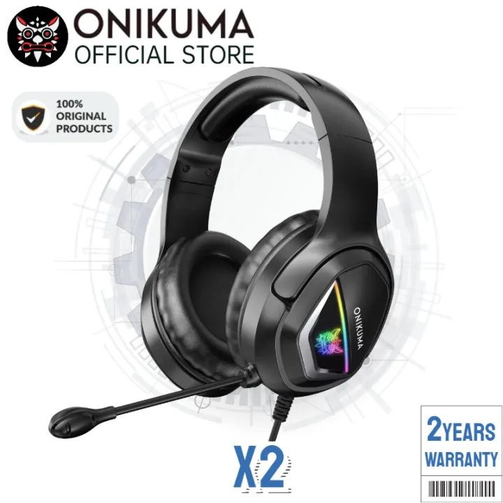 Onikuma X2 Wired Headphones Gaming Headset With Noise Cancelling Microphone Bass Stereo ...